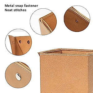 Teweiqi Foldable - Kraft - Paper Plant Baskets for Indoor Potted Plants, Storage Box Storage Basket brown XL 8x8x 8 inches