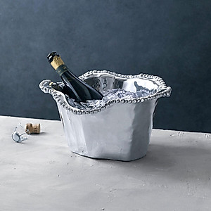 Beatriz Ball Organic Pearl Ice Bucket, Metallic
