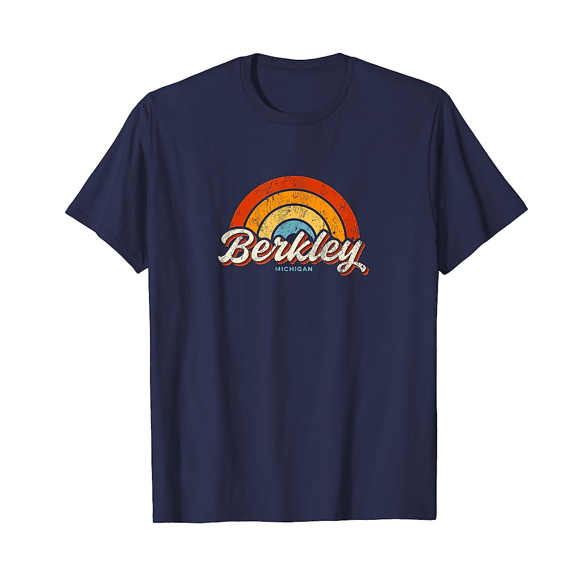 Berkley Michigan MI Vintage Rainbow Retro 70s T-Shirt