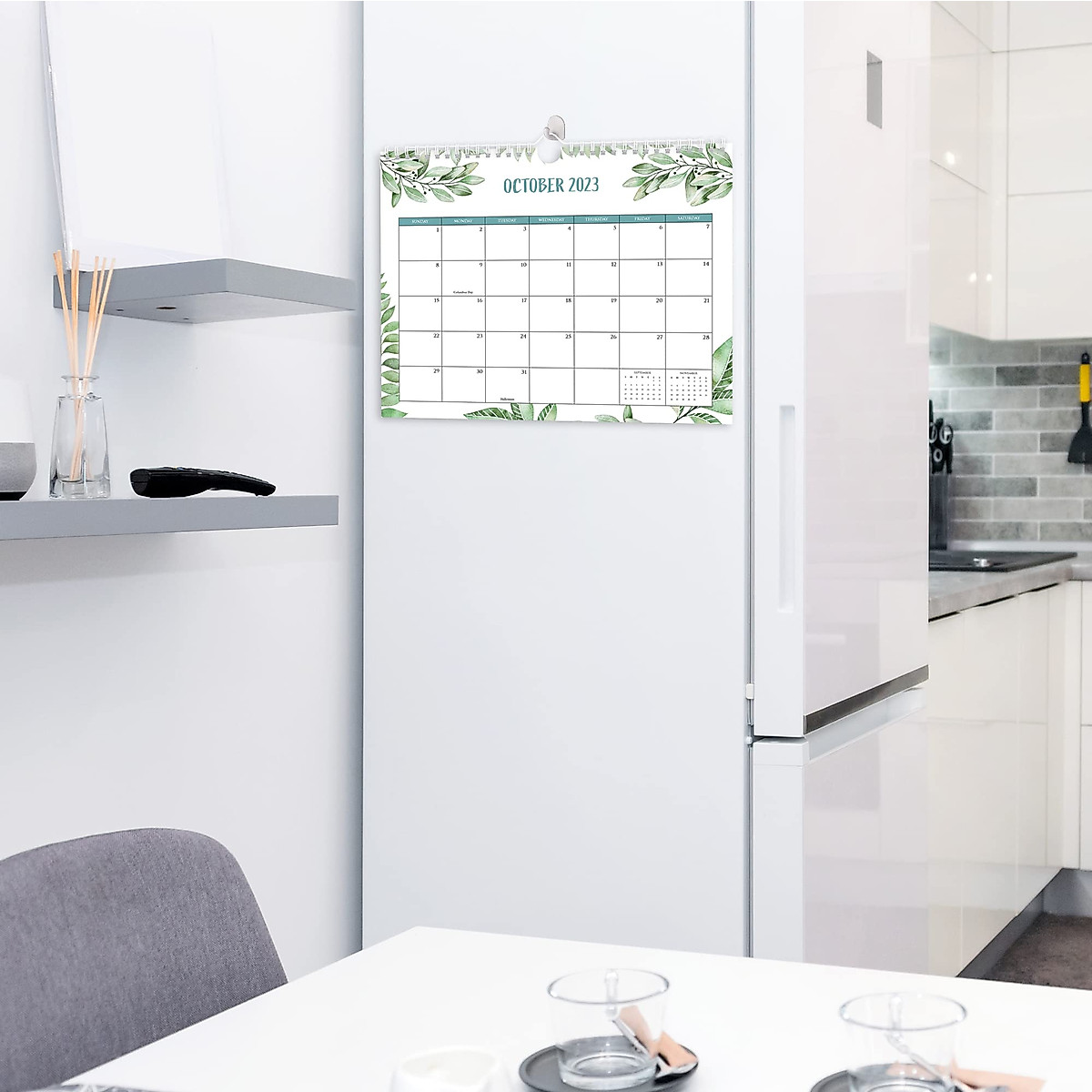 Aesthetic 2023 Greenery Wall Calendar - Runs Until July 2024 - The Perfect Monthly Calendar for Easy Planning