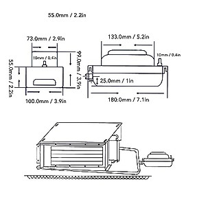 Condensate Pump 6.6ft Lift, 110V Drain Pump 0.6L Water Tank, 5W Automatic Pump for Commercial Ice Makers with 2m Lift