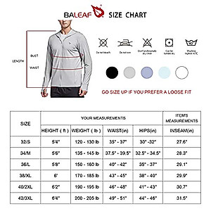 BALEAF Men's Long Sleeve Sun Shirts Hiking Fishing SPF UPF 50+ UV Protection Jackets Lightweight Quick Dry Cooling Outdoor Zip Up Light Grey 3XL
