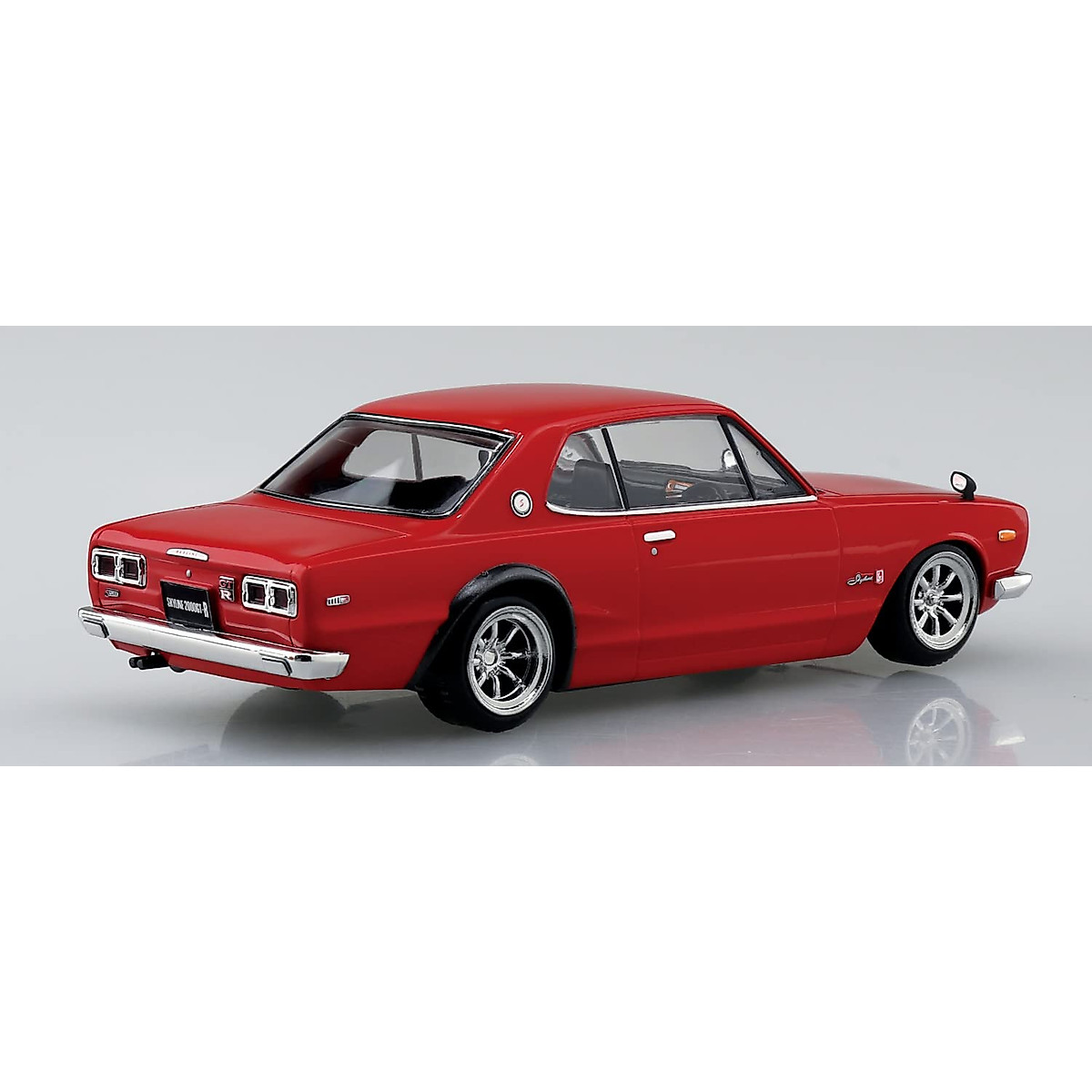 Aoshima Bunka Kyozai 09-SP3 The Snap Kit Series Nissan Skyline 2000GT-R Custom Wheel (Red) Color Coded Plastic Model