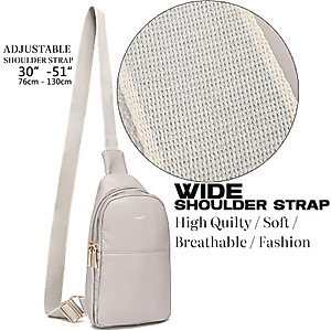 Peyorom Small Crossbody Sling Bag for Women, Vegan Leather Chest Bags Sling Backpack Hiking Travel Daypack Black