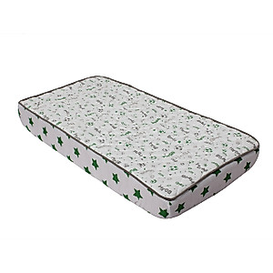 Bacati Soccerball Green/Grey Muslin Quilted Changing Pad Cover
