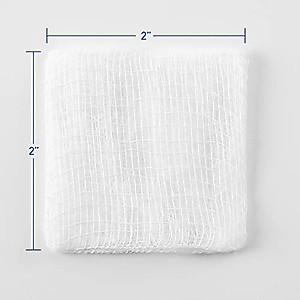 JMU Cotton Gauze Pads 2x2, 8-ply Woven Gauze Sponges, 200pcs Non-Sterile Surgical Sponges, Nonstick Dental Gauze Pads for First Aid Wound Dressing
