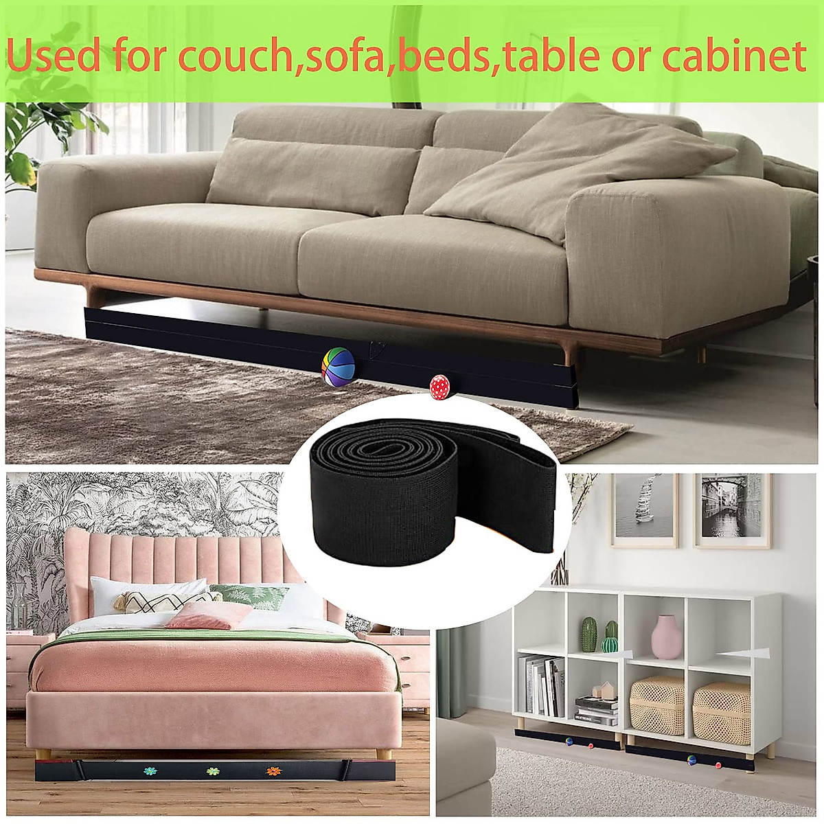 3 inch Toy Stopper Under Couch，Under Couch Blocker For Pets，Toy Blocker For Under Couch Carpet，Under Couch Bumper，Under Couch Blockers，Sofa Bloker，Under Bed Blockers For Dogs，Pet Couch Blocker