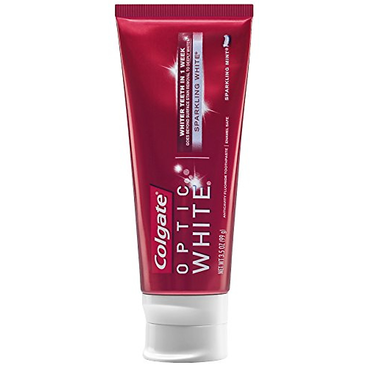 Colgate Optic White Whitening Toothpaste, Sparkling White - 3.5 ounce