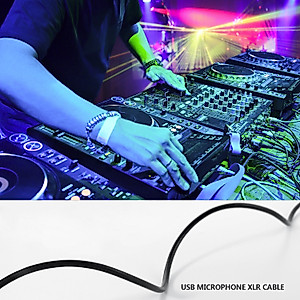 NewBEP USB XLR Microphone Cable,10Ft USB Male to XLR Female Mic Link Converter Cable Studio Audio Cable Connector Cords Adapter for Microphones or Recording Karaoke Sing