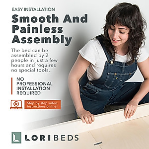 Lori Beds, Murphy Bed, Hideaway Bed, Space Saving Furniture, Wall Bed, Horizontal Wallbed, Bed Frame Only, Manual Fold, Size-Queen, Natural