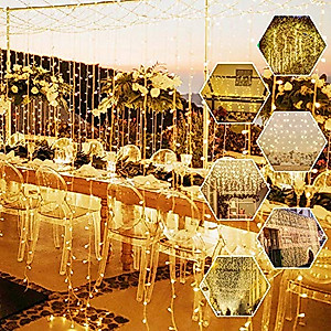 IDEAALS Expandable 82FT 200 LED Christmas String Lights for Outdoor/Indoor, 8 Lighting Modes Plug in Fairy String Lights for Xmas Tree Decor Bedroom Wedding Holiday Party Garden - Warm White