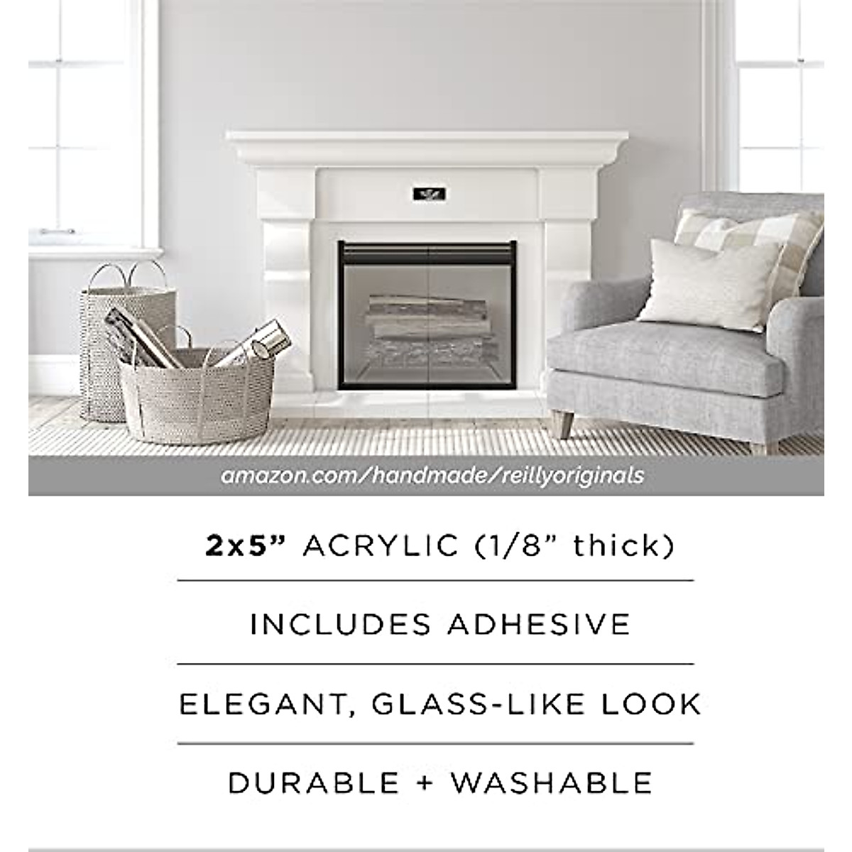 Reilly Originals 2x5 Inch Do Not Use Fireplace Sign ~ Ready to Stick ~ Premium, Durable