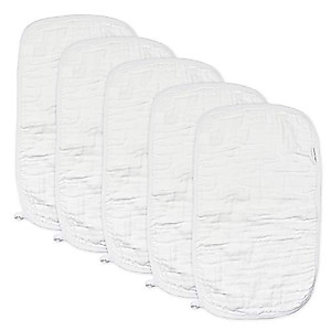 HonestBaby Baby Organic Cotton Multi-layer Burp Cloths Multipack, Bright White, One Size