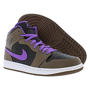 Nike Men's Air Jordan 1 Mid Sneaker, Palomino Wild White Berry, 11.5