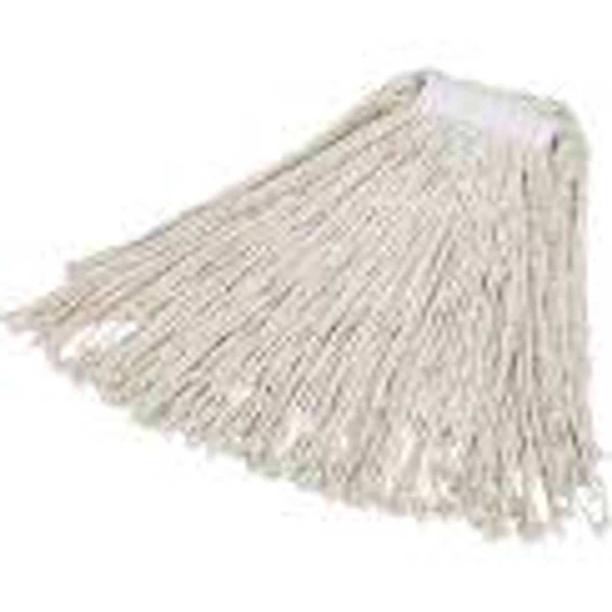 Rubbermaid Commercial Products Value Pro Cut-End Mop Head, 1-Inch Headband, Cotton, Heavy Duty Wet Mop for Floor Cleaning Office/School/Stadium/Bathroom, Pack of 12