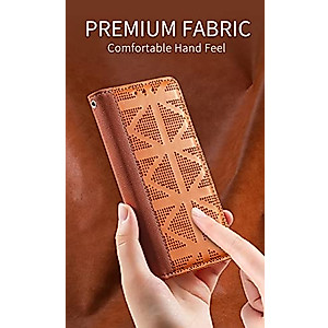YukeTop Case for Oppo Reno2, PU Leather Flip Folio Wallet Cover, with Card Slots, Case Cover for Oppo Reno2.(Brown)