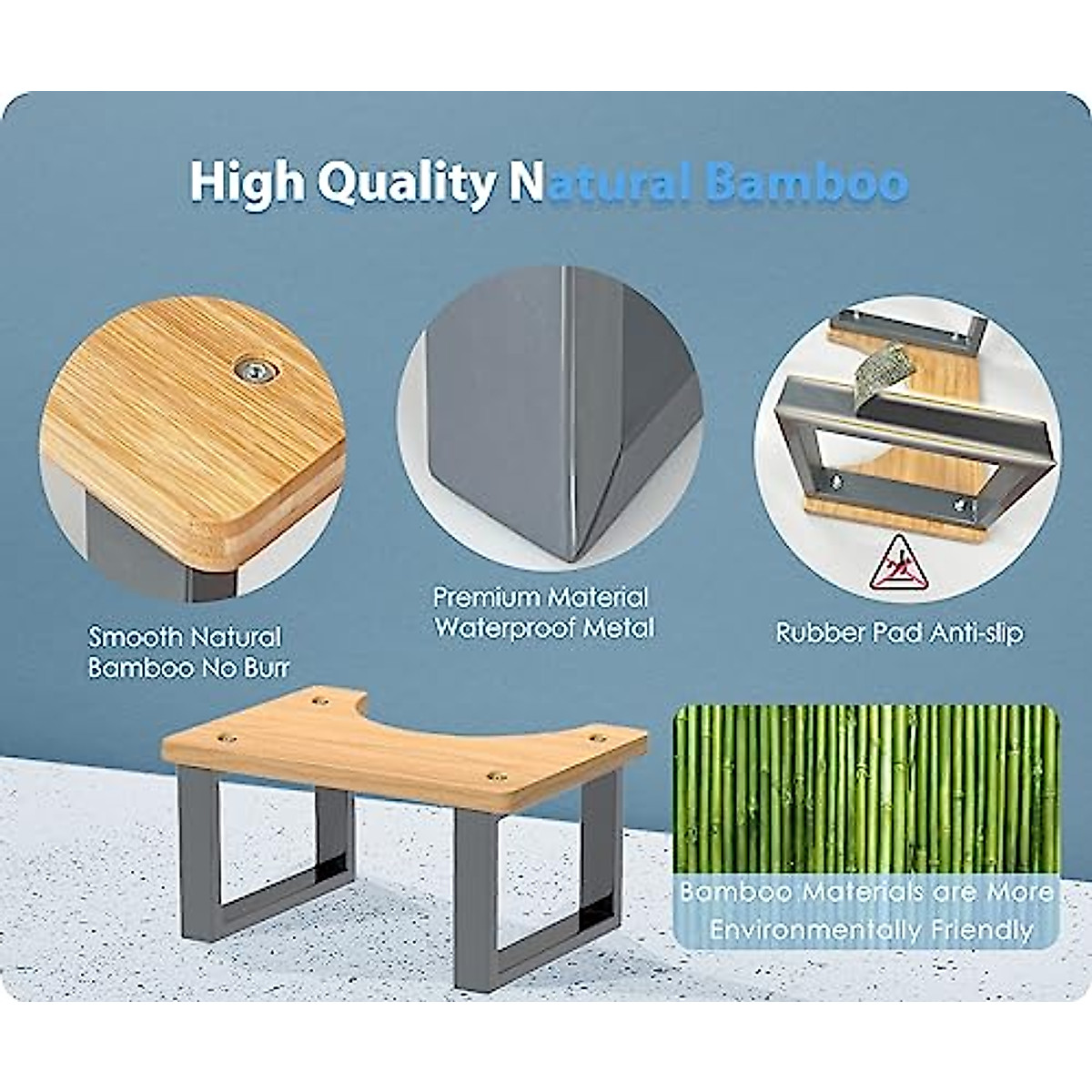 Ergonomic Bathroom Toilet Stool for Healthier Bowel Movements - Easy-to-Use Poop Stool Improves Digestion and Reduces Constipation Comfort Suitable for Adults & Kids Compatible for squatty Potty