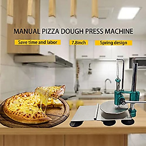 INTBUYING Household Pizza Dough Pastry Manual Press Machine 7.8 inch pizza dough maker Stainless Steel kitchen tool pizza press machine