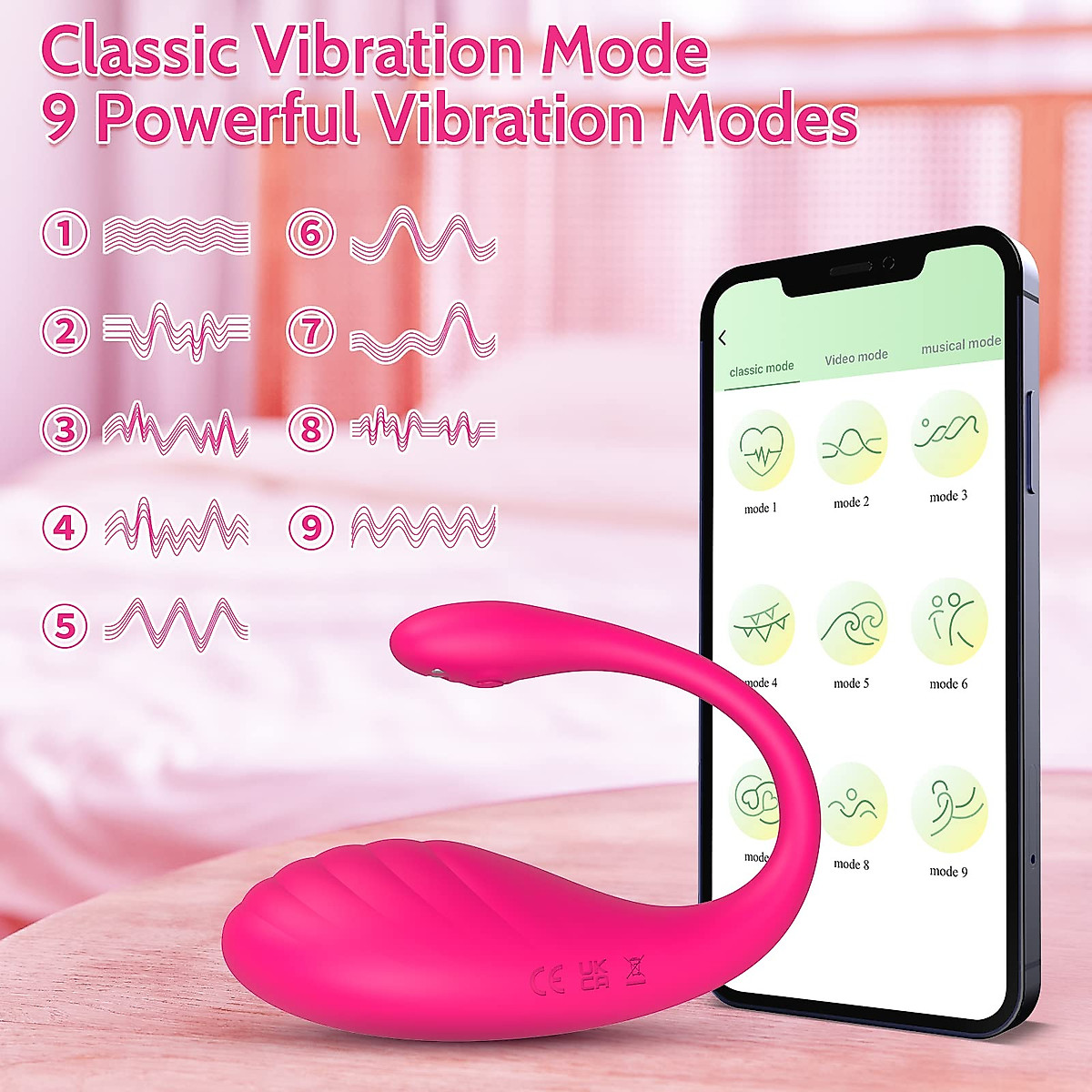Vibrating Wearable G-spot Egg Vibrator, Smart APP Remote Control Pantie Vibe Dildo Anal Sex Toys with 10 Vibration Modes, Waterproof Prostate Massager Vagina Stimulator for Women Redeeming Love