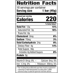 Larabar Peanut Butter Chocolate Chip, Gluten Free Fruit & Nut Bar, 18 Ct