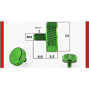 GUSTYT Screw M4x6mm Color Aluminum Alloy Computer case Side Panel Hand Screw Screw DIY Modification (Color : Portuguese Purple)