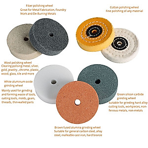 Amacupid Buffing Wheel Kits 3 inch (7 Pieces). for Mini Bench Grinder Electric Dril. Sharpening Knives Rust Removal Polishing.for Home DIY Grinding Polishing. Valentine Father's Day Gifts