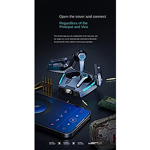 AYSEONVI Bluetooth Wireless Earbuds,Professional Design,Deep Bass Loud,Sound Clear, Call Noise Cancelling with 4 Microphones in-Ear in-Ear Bluetooth Headphones Gray Compatible for iPhone Android