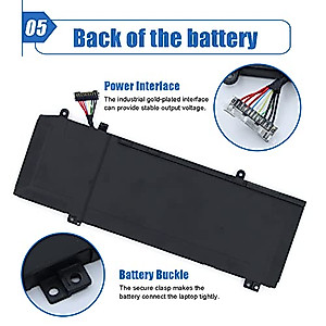 1F22N Laptop Battery Compatible with Dell Alienware M15 M17 P79F P79F001 R1 P37E P37E001 Dell G7 7590 7790 G5 5590 5590-D2783W D2743B D2843W Series 0HYWXJ HYWXJ 0JJPFK JJPFK 01F22N 06YV0V 15.2V 60Wh