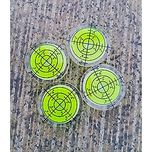 ZOGUHEKE 4Pcs Bubble Spirit Levels Bullseye Level Bubble for Leveling RV Fridge Camper Travel Trailer Motorhome Machine Tripod Turntable Layout Tools (32x7mm)