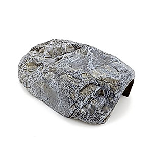 JIHAQUA Reptile Rock Reptile Hide Cave Hideout Terrarium Habitat Decor Ornament Shelter (Style B)