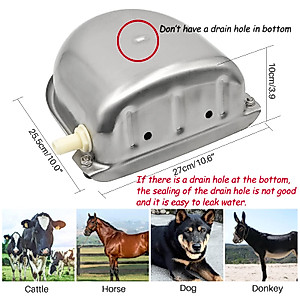 LIUCOGXI Automatic Livestock Waterer Dog Water Bowl Cattle Water Bowl Dog Feeder and Waterer Automatic Cow Drinking Water Bowl Dispenser Stainless Steel Water Trough for Cattle Dog Horse Donkey