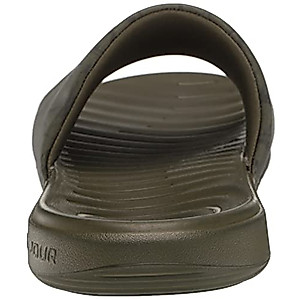 Under Armour Men's Ansa Graphic Fixed Strap Slide Sandal, (305) Marine OD Green/Marine OD Green/Orange Blast, 9