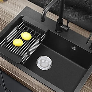 Stainless Steel Slop Basket Filter Trap - Bathroom Sink Drain Strainer | Bathtub Shower Drain Hair Trap | Kitchen Sink Drain Strainer | Mesh Metal Sink Strainer Kitchen Drain Strainer with Rim