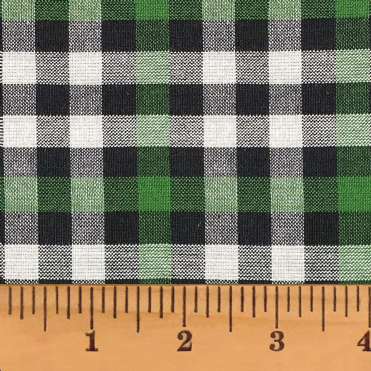 Mountain Lodge 5 Green Cotton Homespun Christmas Plaid Fabric by JCS - Sold by The Yard