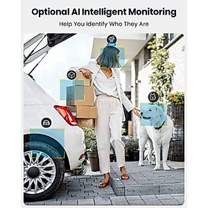 ieGeek Security Cameras Wireless Outdoor - Smart 2K Solar WiFi Camera System with 360°PTZ for Home Surveillance, Battery Powered Cam with Night Vision, Motion Sensor, Spotlight, AI, Works with Alexa