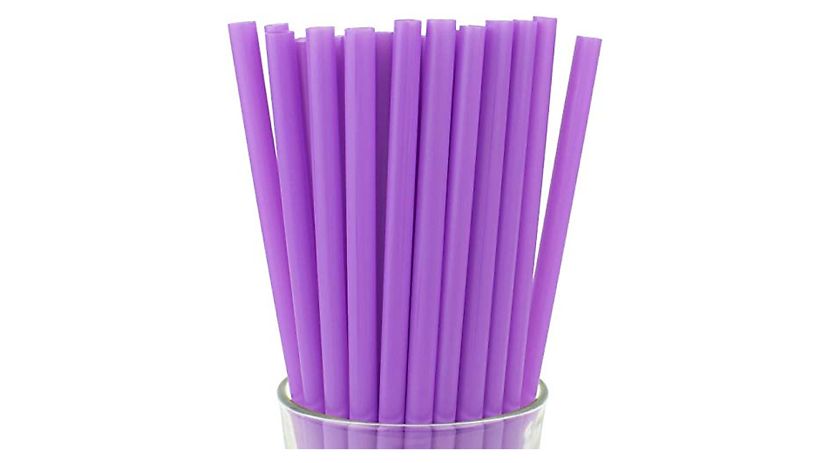 Jumbo Purple Smoothie Straws Pack - Made in USA, BPA-Free 250pcs
