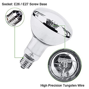 125W Reptile Heat Lamp Bulb, MIXJOY High Intensity Self-Ballasted UVA UVB Light Bulb, Full Spectrum Sun Light for Reptile and Amphibian Use