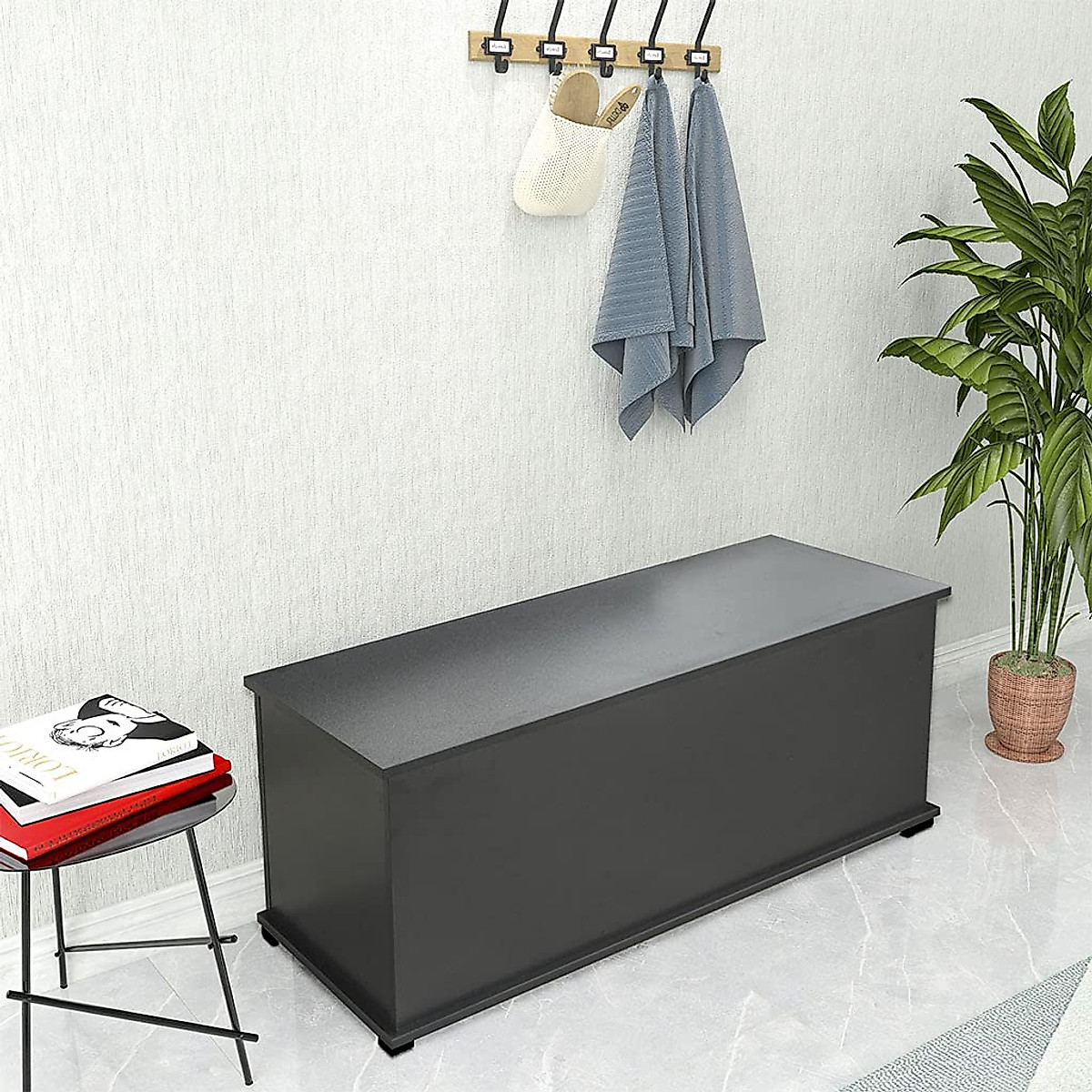 40" Storage Chest Trunk, Modern Wood Chest Kids Toy Box Organizer with Lift Top and 2 Safety Hinges Sturdy and Large Storage Trunk for any Playroom, Bedroom and Living Room