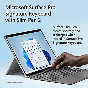 Microsoft Surface Pro Signature Keyboard with Slim Pen 2 Bundle, Forest Colour Keyboard