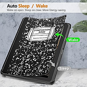 Fintie Slim Case for Amazon Fire HD 10 and Fire HD 10 Plus Tablet (Only Compatible with 11th Generation 2021 Release) - Soft TPU Smart Stand Back Cover with Auto Wake/Sleep, Composition Book