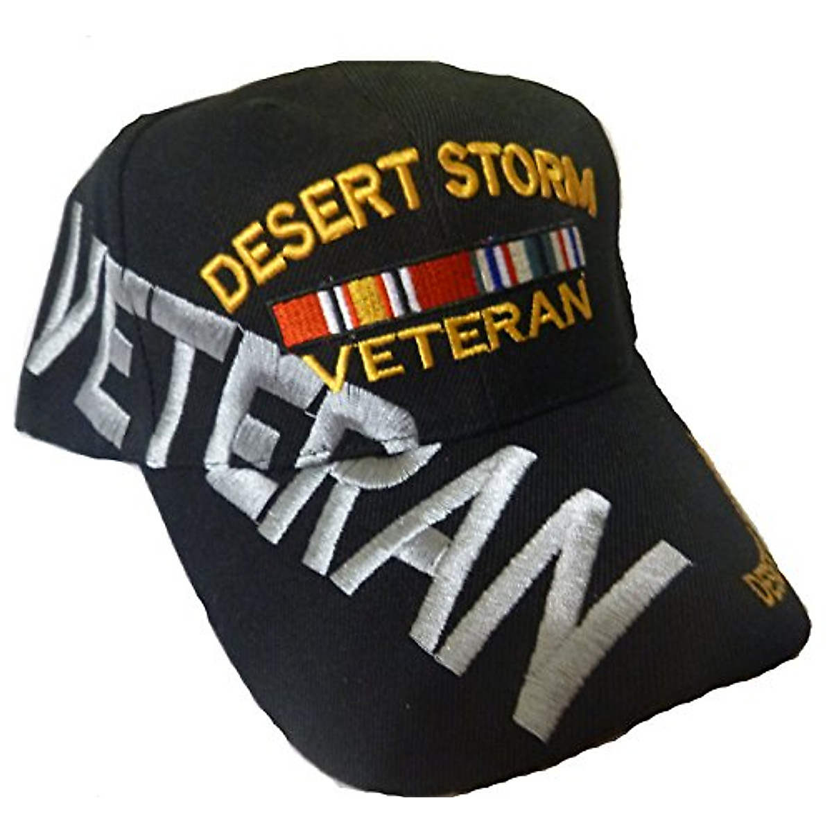Desert Storm Veteran Baseball Cap Black Military Hat Army Air Force Marine for Vet Men Women