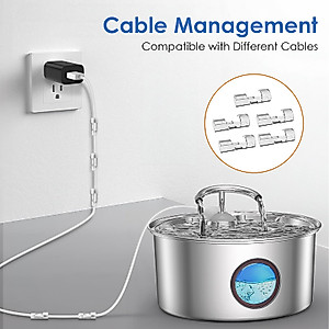 Kenida Cat Water Fountain Cleaning Set, Cat Water Fountain Brush, Cleaning Sponge, cat Dog Toothbrush and Cable clamp, 4-Pack pet Water Fountain Cleaning Set