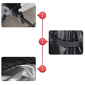 J&C Wood Chipper Cover 420D Wood Shredder Mulcher Cover 43x33in Waterproof Electric Leaf Mulcher Cover Shredder Protection for Electric Leaf Mulcher Shredder (Black)