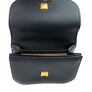 Tory Burch Emerson Flap Adjustable Shoulder Bag (Black)