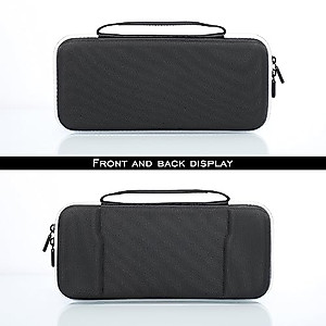 ADVcer Rog Ally Handheld Case, Waterproof EVA Hard Shell Protective Travel Case with Inner Transformable Game Console Stand, Flannel Soft Lining, Double Zipper, Carrying Handle for Rog Ally 7" (White)