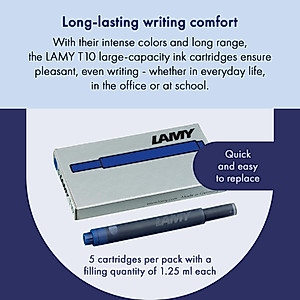 Lamy T10 Ink Cartridges Blue (1 Packet With 5 Cartridges)
