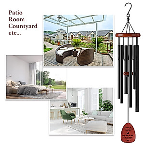 Wind Chimes for Outside, Sympathy Wind Chime for Loss of Loved One Mother Father Memorial Wind Chime Outdoor Sympathy Gift Memorial Gifts Bereavement Gift for Condolence/Funeral (32 Inch)