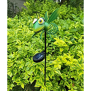 Joint Honglin Solar Praying Mantis Lights - Outdoor Insects Garden Stake Metal Decor Lights, Waterproof LED Decorative Lights for Pathway, Yard (Praying Mantis)