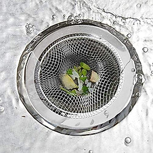 Shower Hair Drain Catcher, Stainless Steel Hair Catcher for Sink Bathroom Tub Drain Hair Catcher by Lechay (2pc)