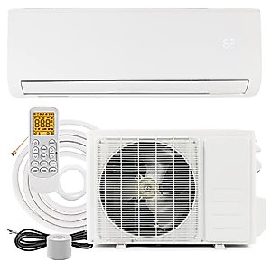 Bonnlo 12,000 BTU Ductless Mini Split AC/Heating System, 230V / 19 SEER Split-System Wall Air Conditioner Pre-Charged Inverter Heat Pump with 16ft Installation Kit